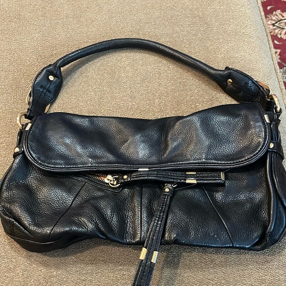 b. makowsky | Bags | B Makowski Black Leather Shoulder Bag Purse Td ...